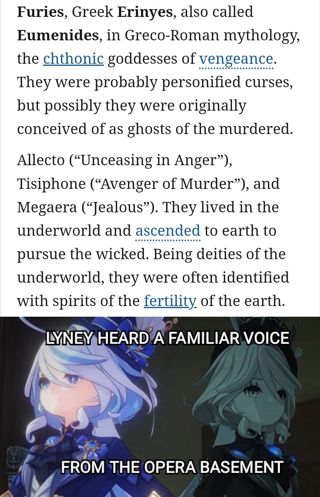 THEORY: FURINA Refers to the Greek "Furies" Genshin Impact | HoYoLAB
