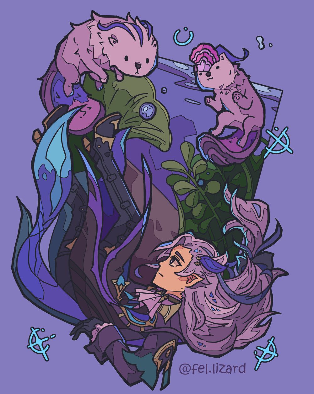 Neuvillette and the Otters Genshin Impact | HoYoLAB