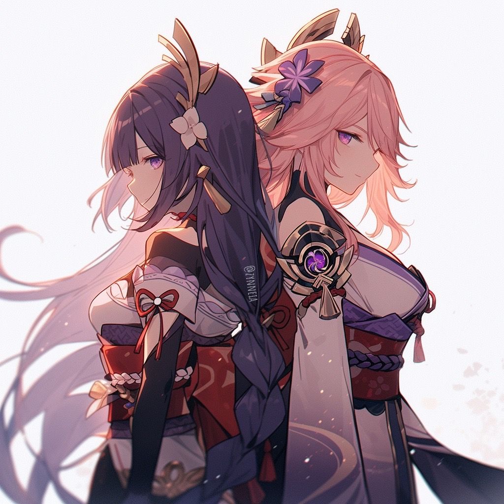 EI and Miko Cover each other's Back Genshin Impact | HoYoLAB