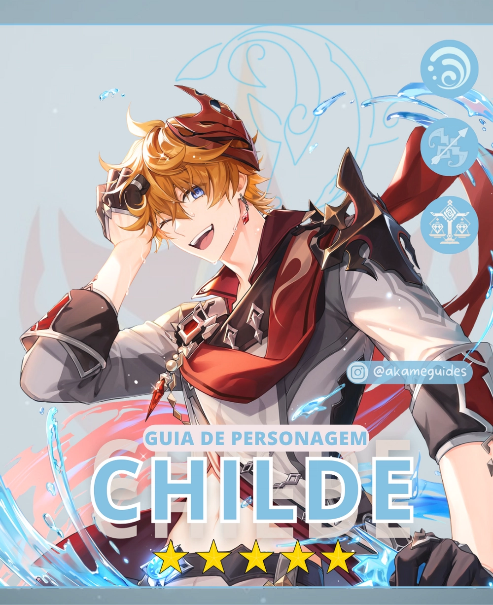 Guia infográfico de personagem: Childe 🐳 Genshin Impact | HoYoLAB