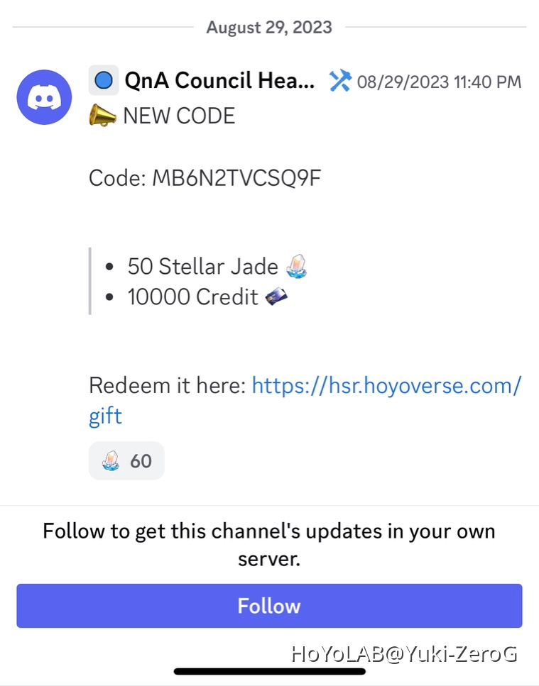 Free Star Rail redeem code for 50 stellar jade & 10000 credit Honkai ...