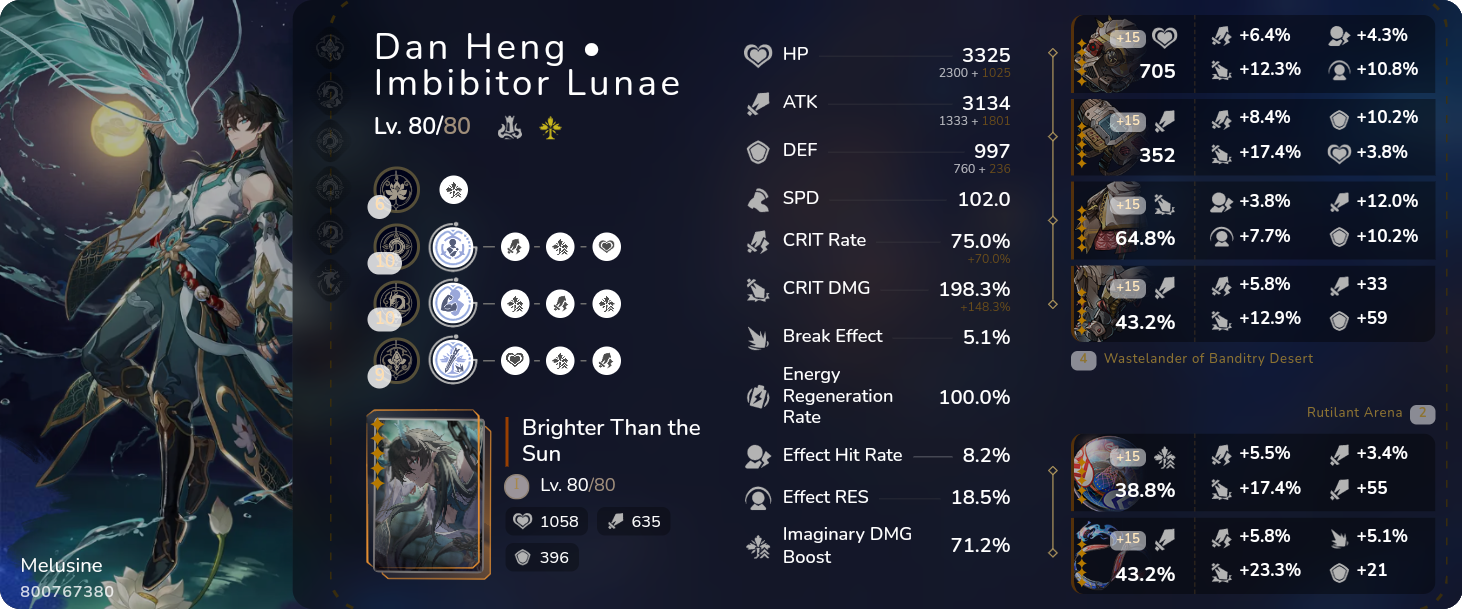 Rate my Dan Heng IL build Honkai: Star Rail | HoYoLAB