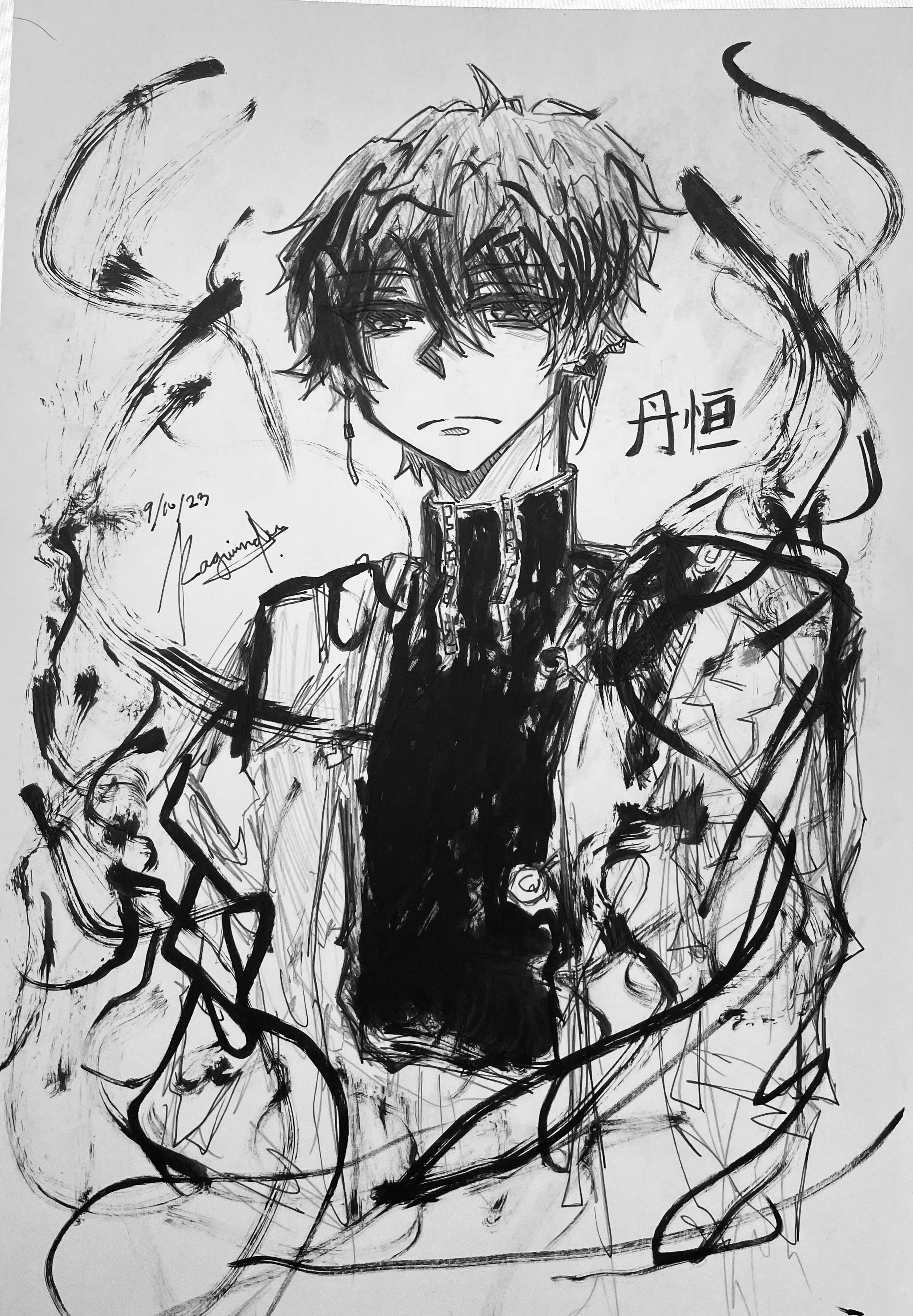 Dan heng fan art 🫶 tried drawing with my left hand Honkai: Star Rail ...