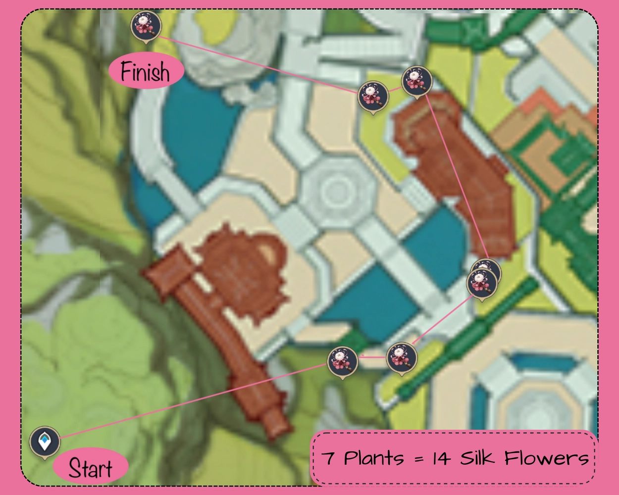 {Silk Flower Farming} ~ 14 Locations: Routes, NPC Sellers & Teapot ...