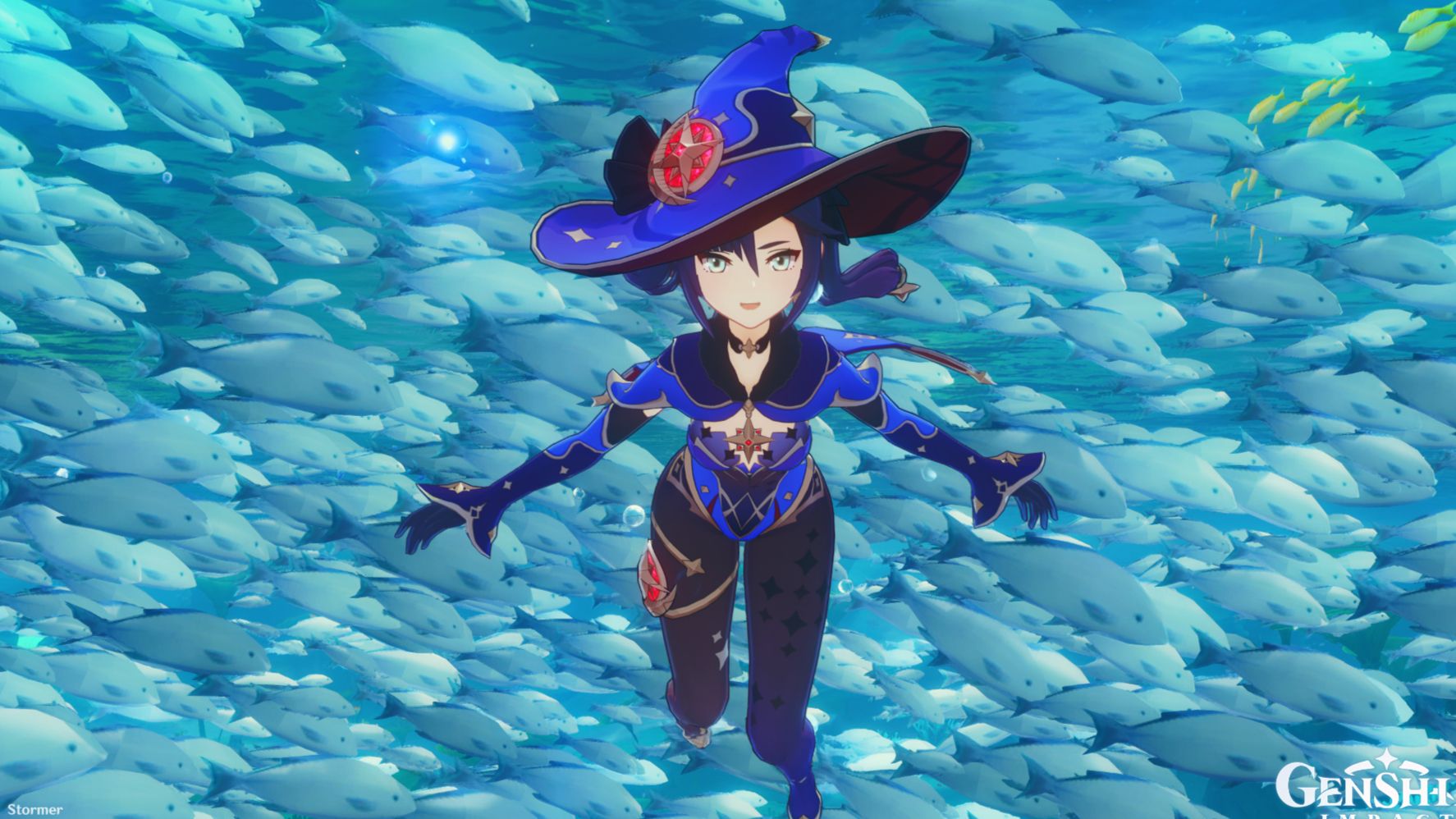 Mona and the fish Genshin Impact | HoYoLAB