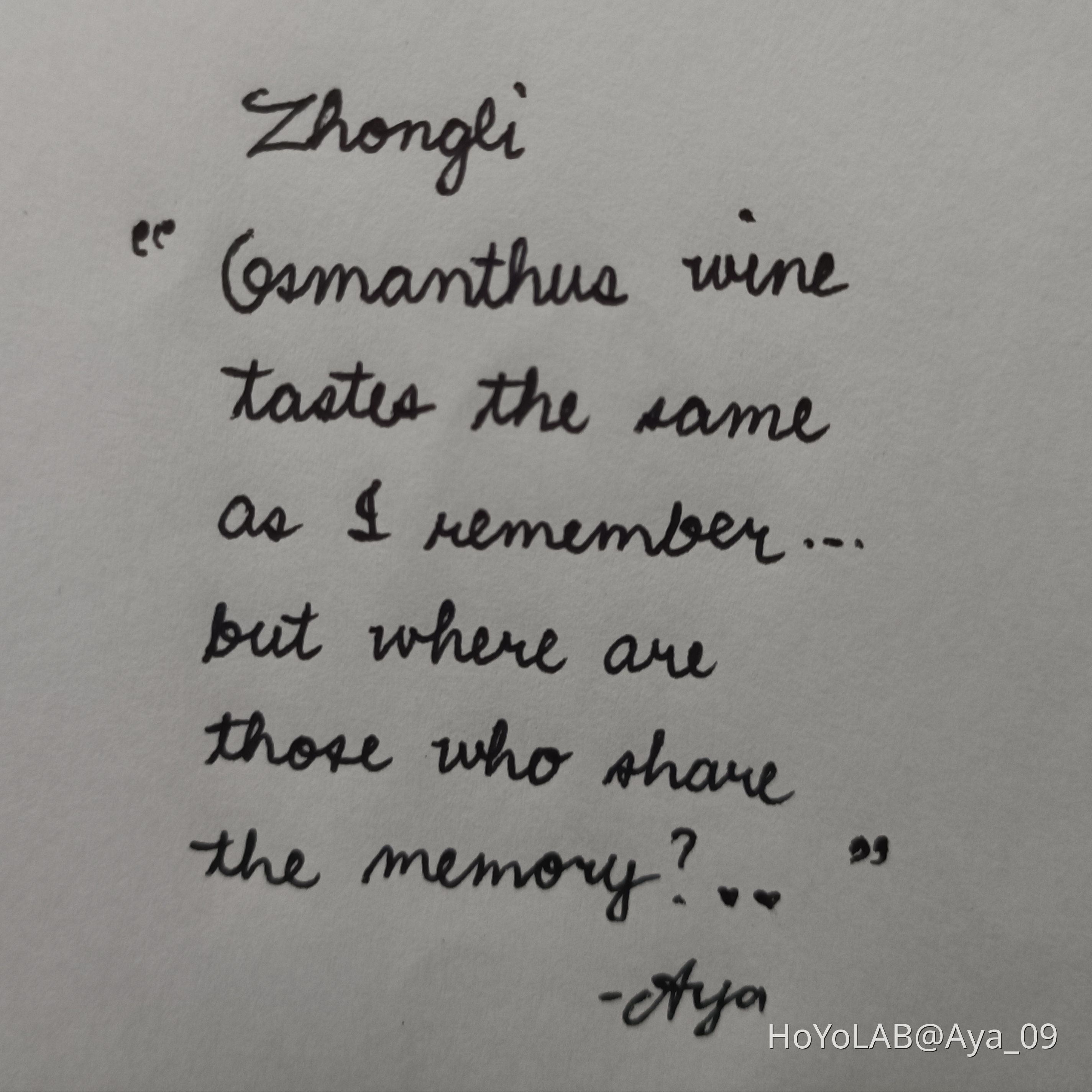 Day 1 of practicing cursive writing via Genshin Lines Genshin Impact ...