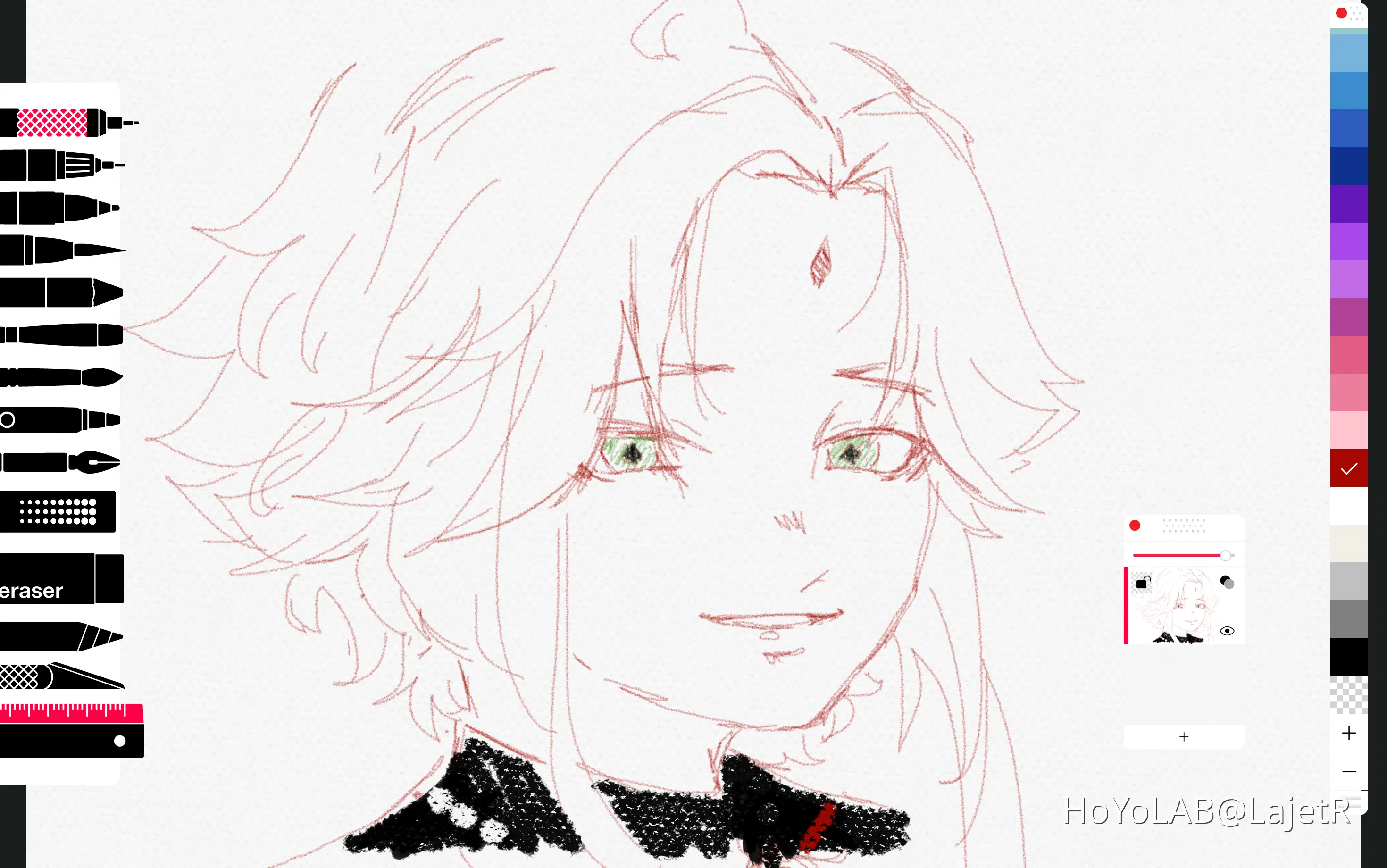 Red Xiao doodle Genshin Impact | HoYoLAB