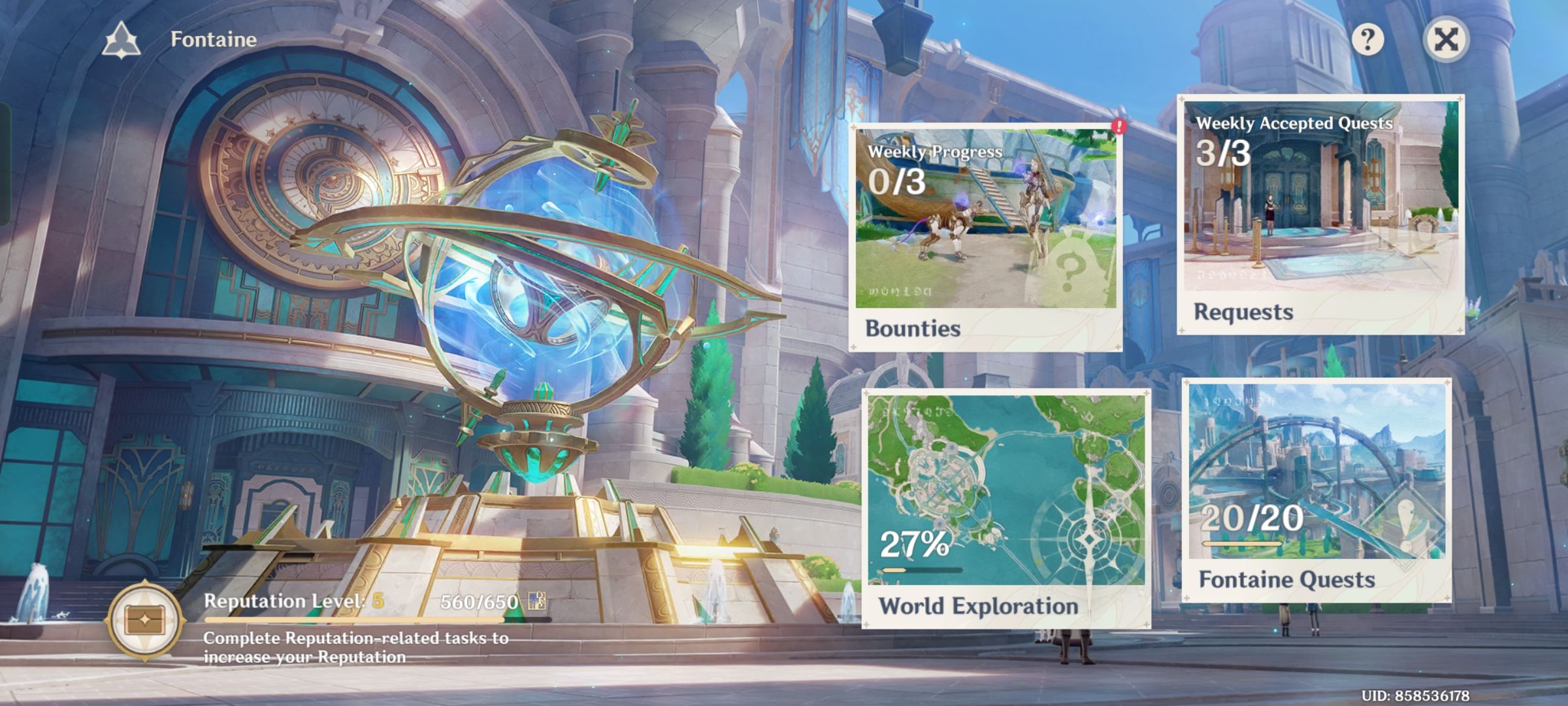 Reputation level 6 in fountain Genshin Impact | HoYoLAB