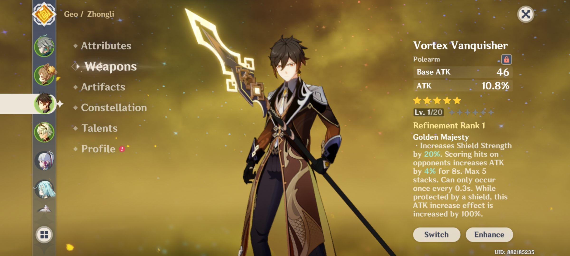 Got Vortex vanquisher. Which one is better for him? Genshin Impact ...