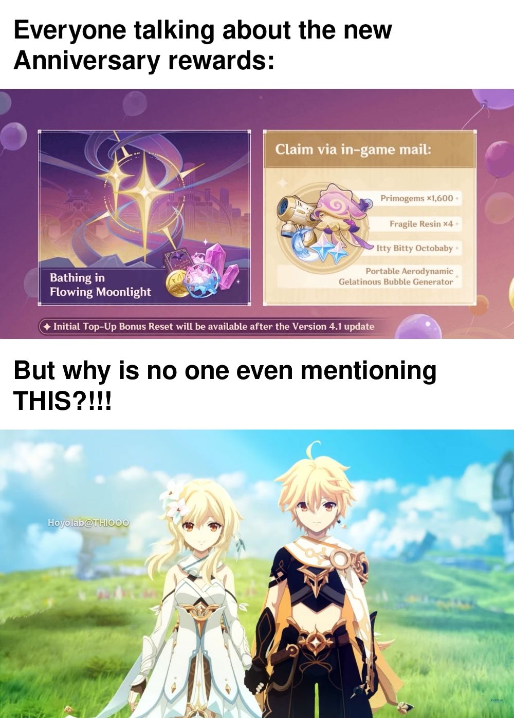 Some Genshin Anniversary memes Genshin Impact | HoYoLAB