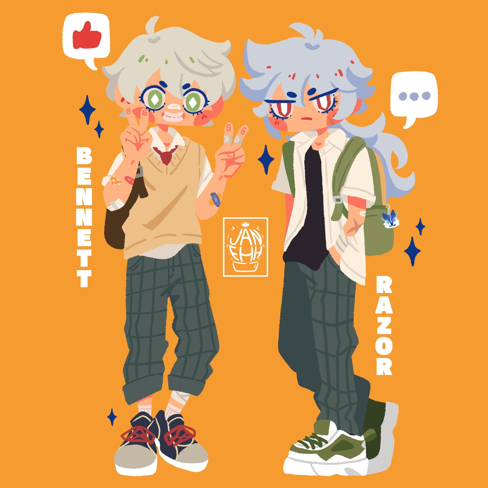 Bennett & Razor Highschool x Genshin bois Part 1 Genshin Impact | HoYoLAB