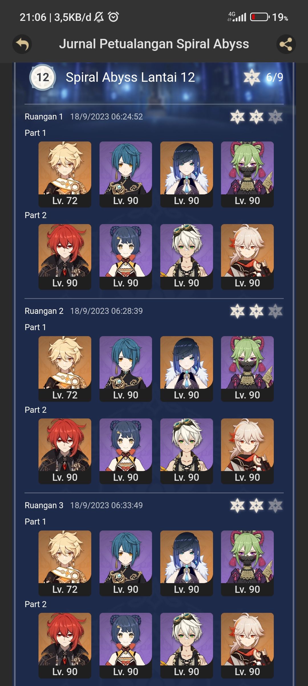 ajarin rotasi dong puhh biar bisa full star puh sepuh Genshin Impact ...