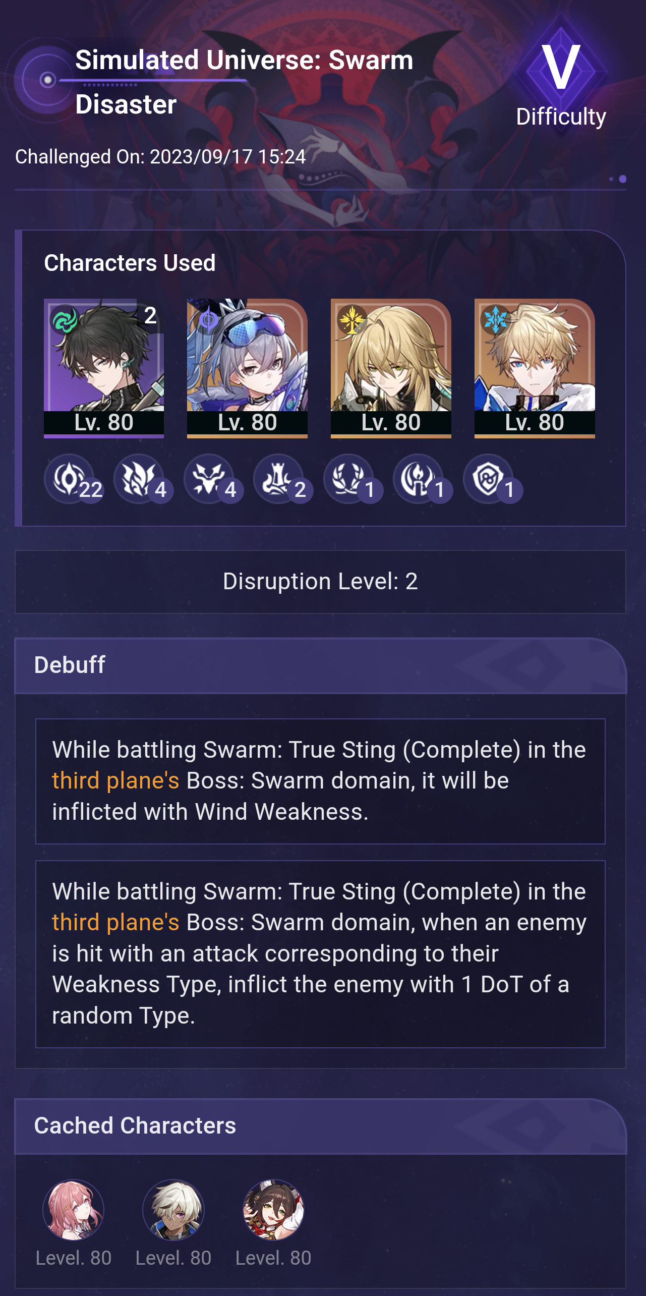 Swarm Disaster Difficulty V Clear - Path of Nihility Honkai: Star Rail | HoYoLAB