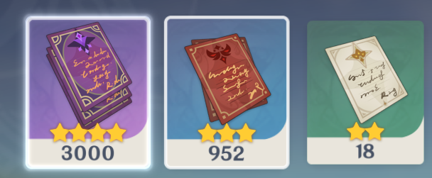 Exp books update Genshin Impact | HoYoLAB