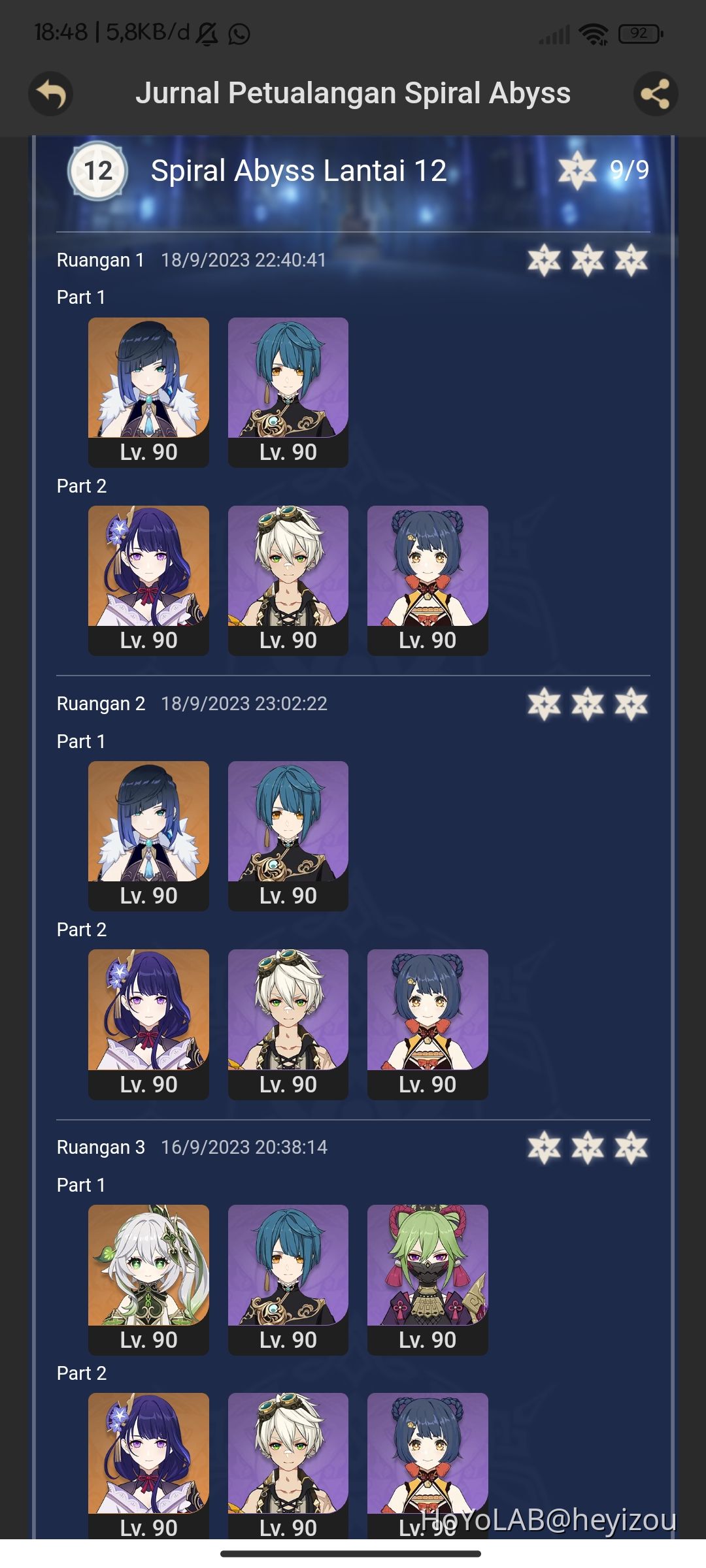 Masih mencoba untuk pake 2 Chara di lantai 12. Genshin Impact | HoYoLAB