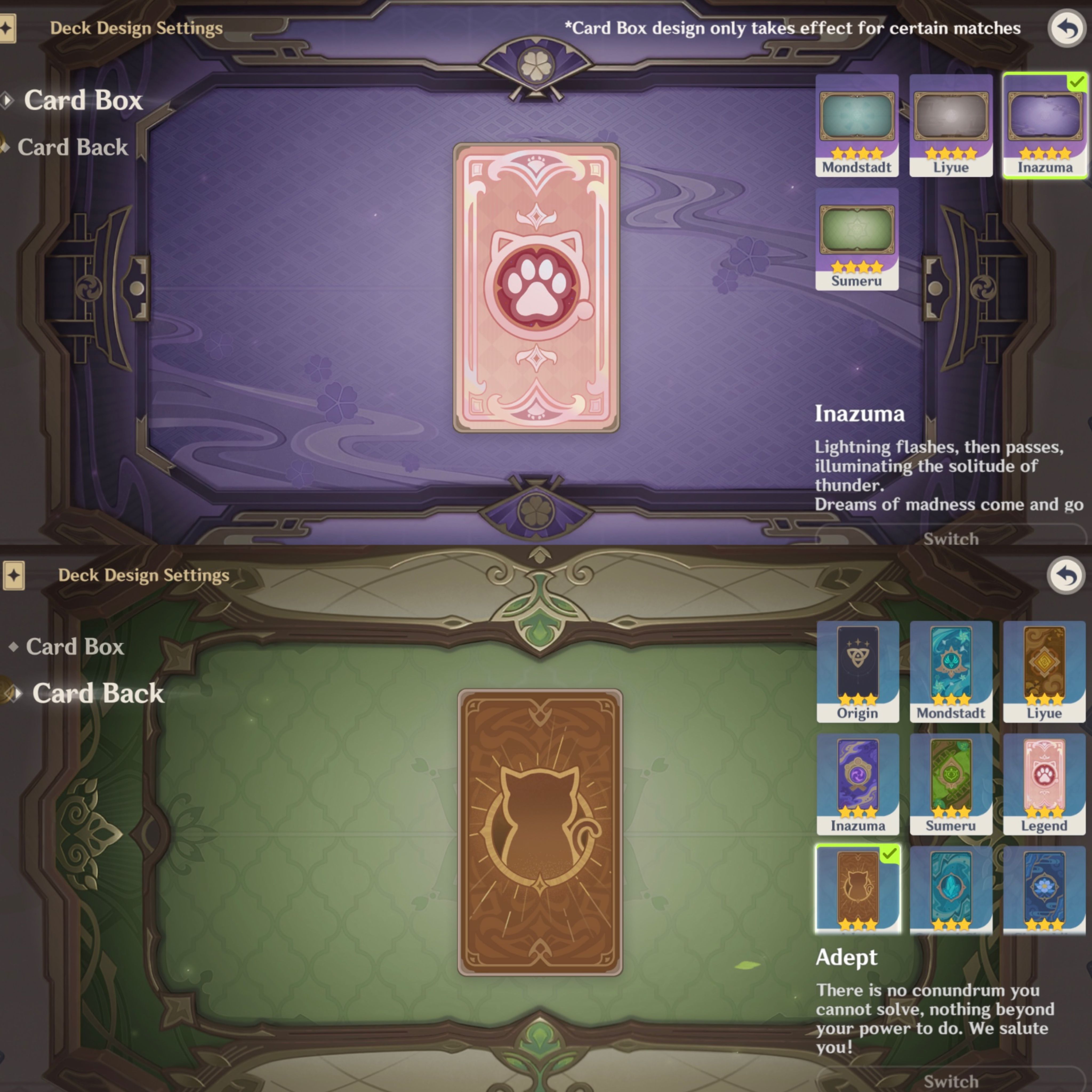 best cards backs in the game TT Genshin Impact | HoYoLAB