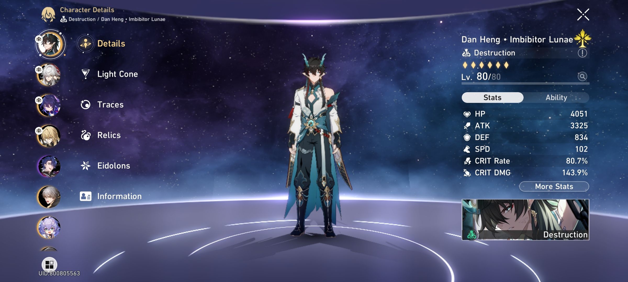 I just changed one of his relics, but now crit dmg is lower and crit is ...