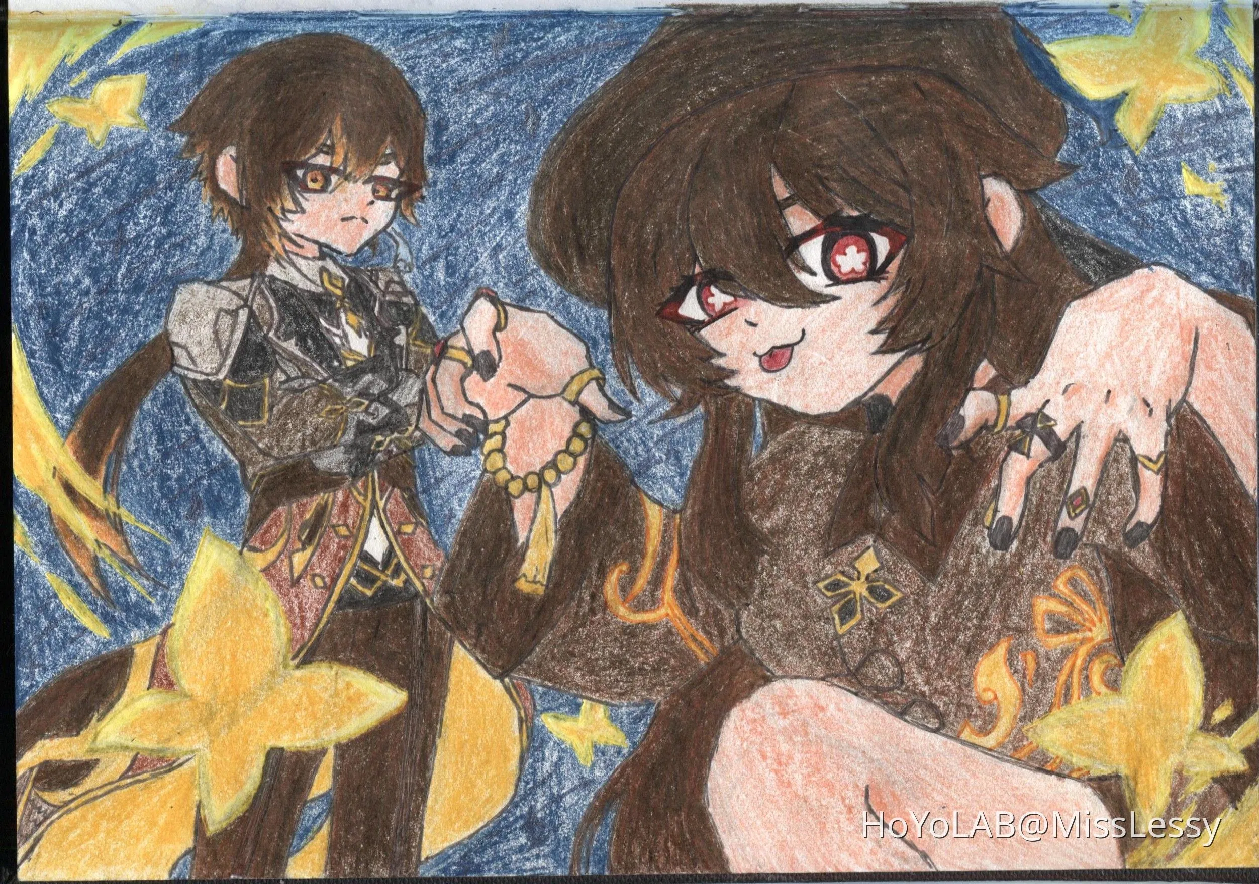 Zhongli and Hu Tao :) Genshin Impact | HoYoLAB