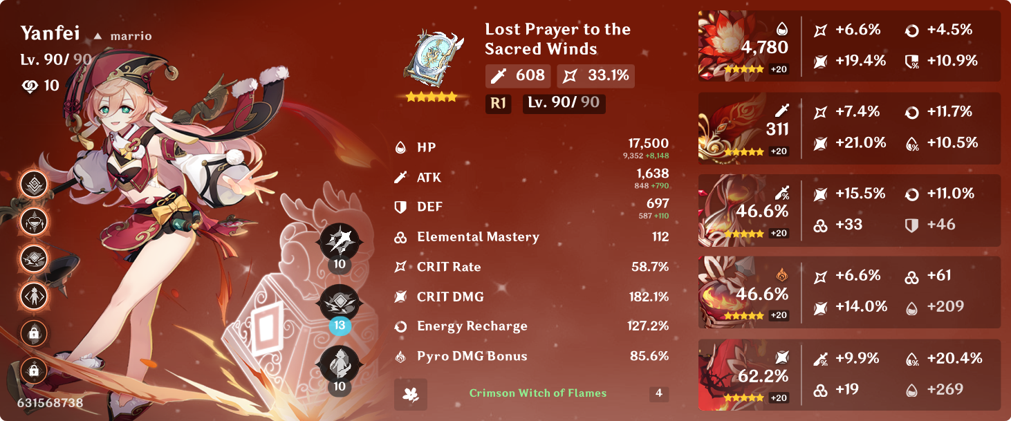 rate the yanfei build Genshin Impact | HoYoLAB