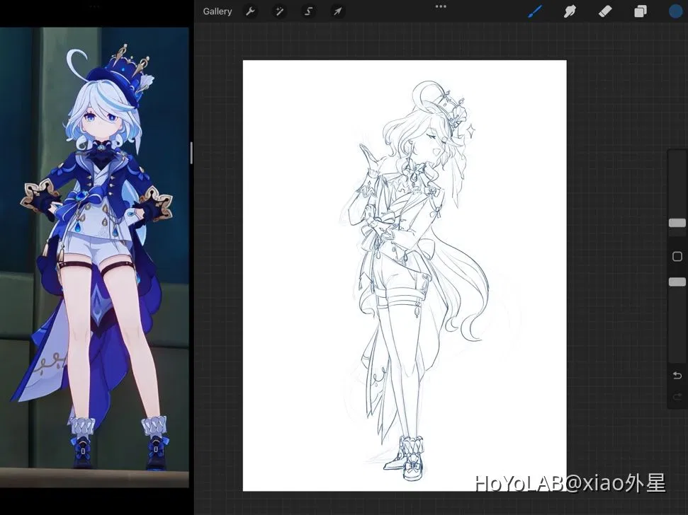 Furina Colored Sketch Genshin Impact | HoYoLAB