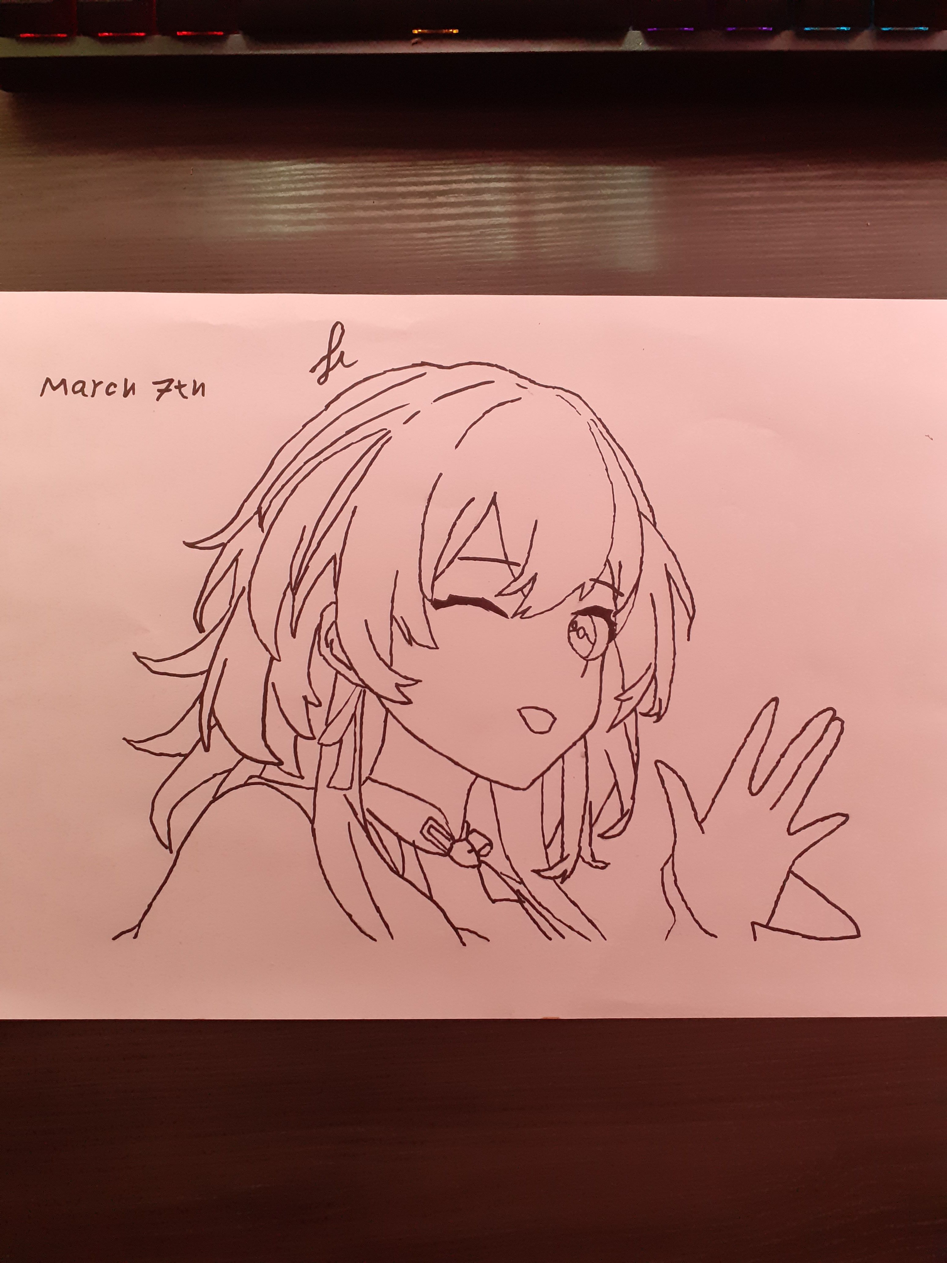 I tried to draw March 7th Honkai: Star Rail | HoYoLAB