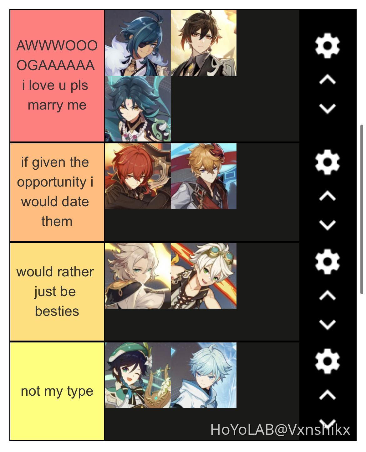 Dating chart Genshin Impact | HoYoLAB