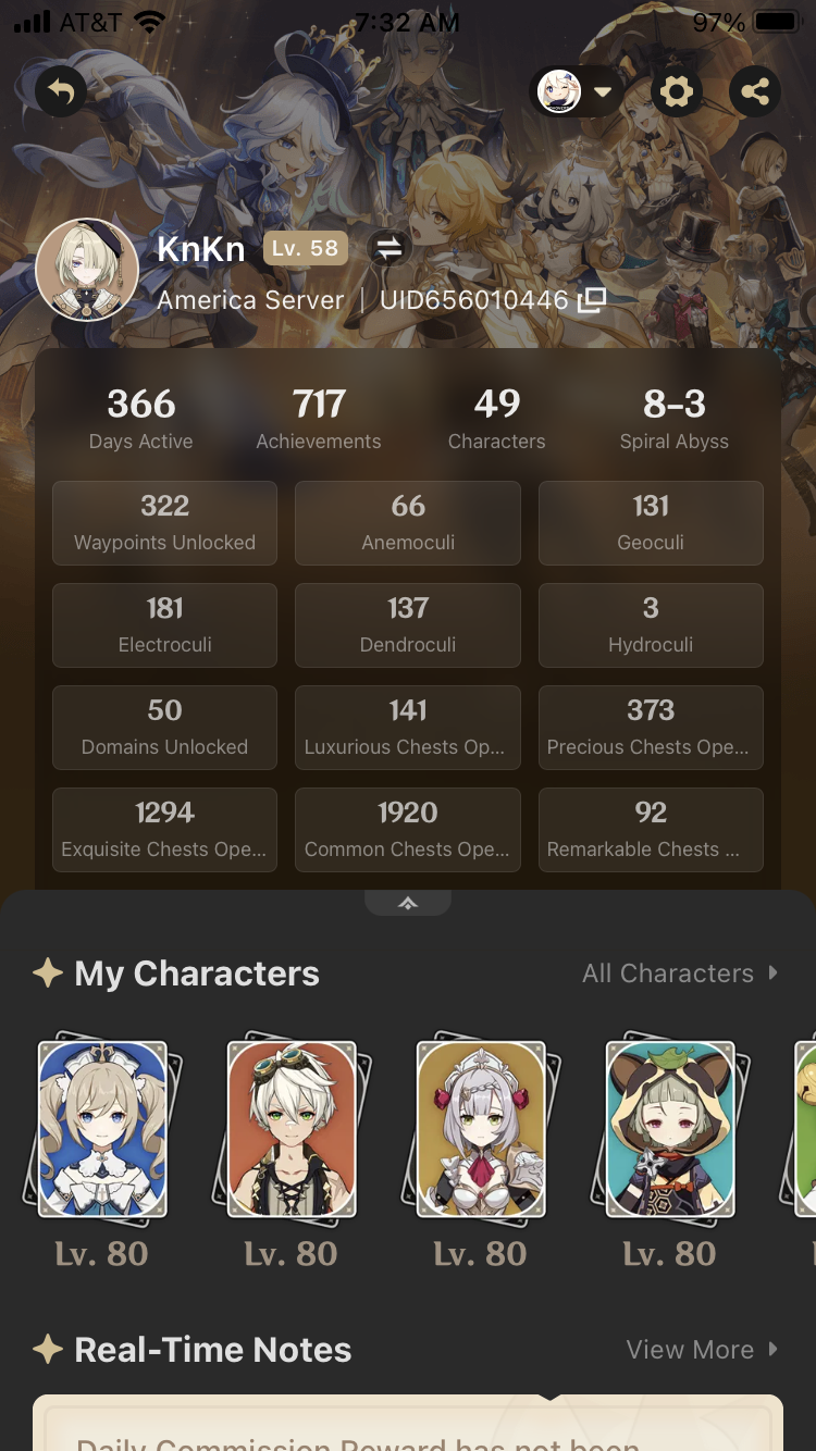 missed my genshiniversary, but here’s one year as a p2p player Genshin ...