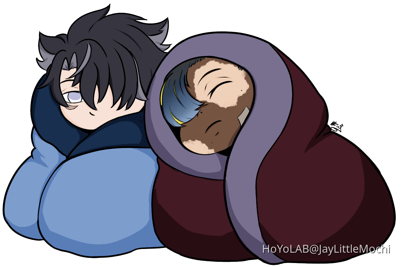 Chibi Wriothesley and Romilly Genshin Impact | HoYoLAB