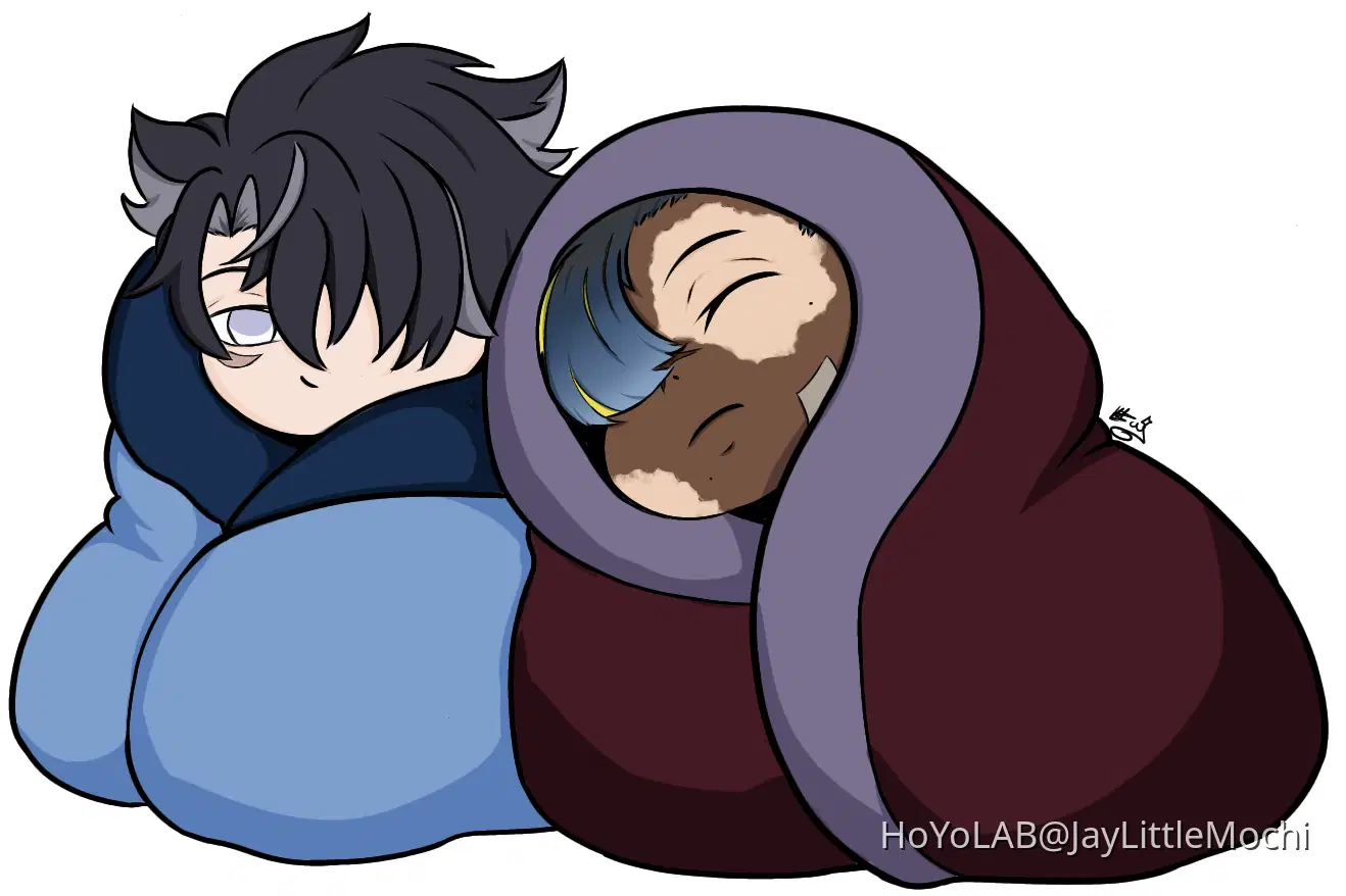 Chibi Wriothesley and Romilly Genshin Impact | HoYoLAB