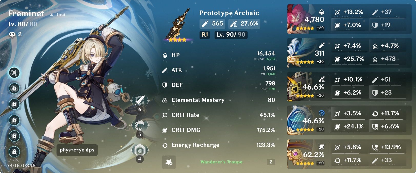 my freminet build :P Genshin Impact | HoYoLAB