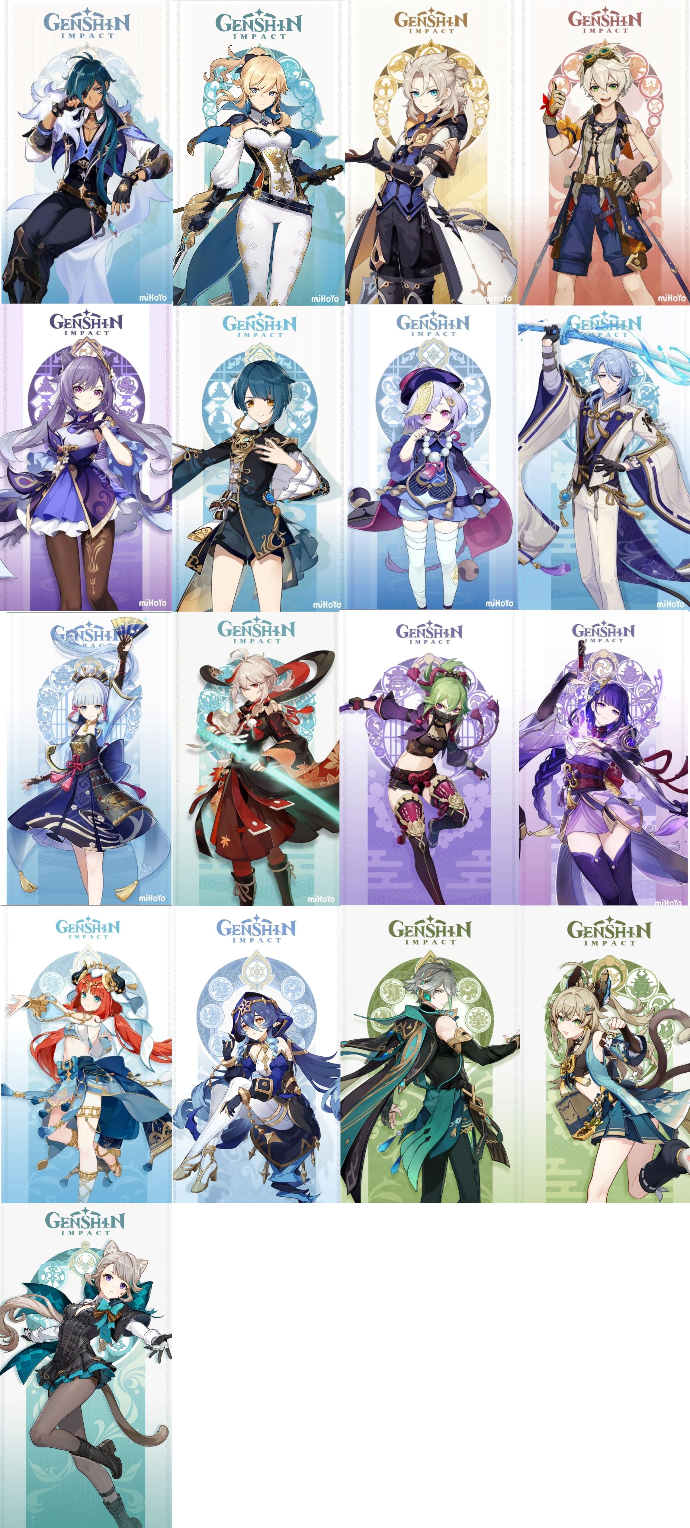 Characters per Weapon Genshin Impact | HoYoLAB