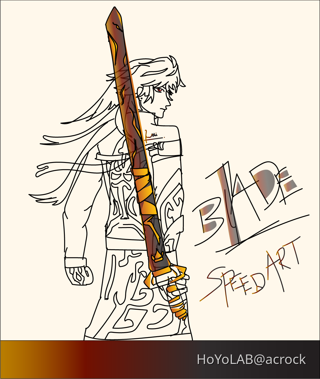 Blade Fan art speed drawing Honkai: Star Rail | HoYoLAB