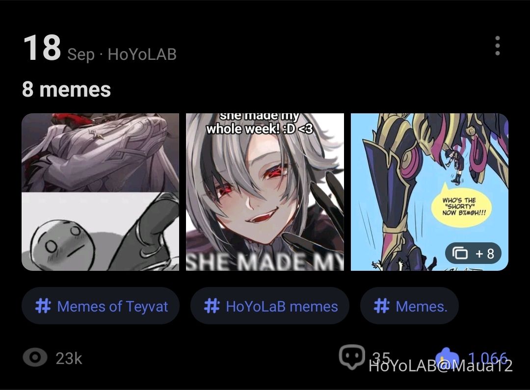 third post with over 1k likes!!! | HoYoLAB