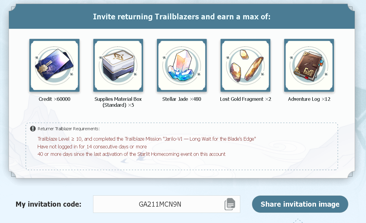 Invitation Code | HoYoLAB