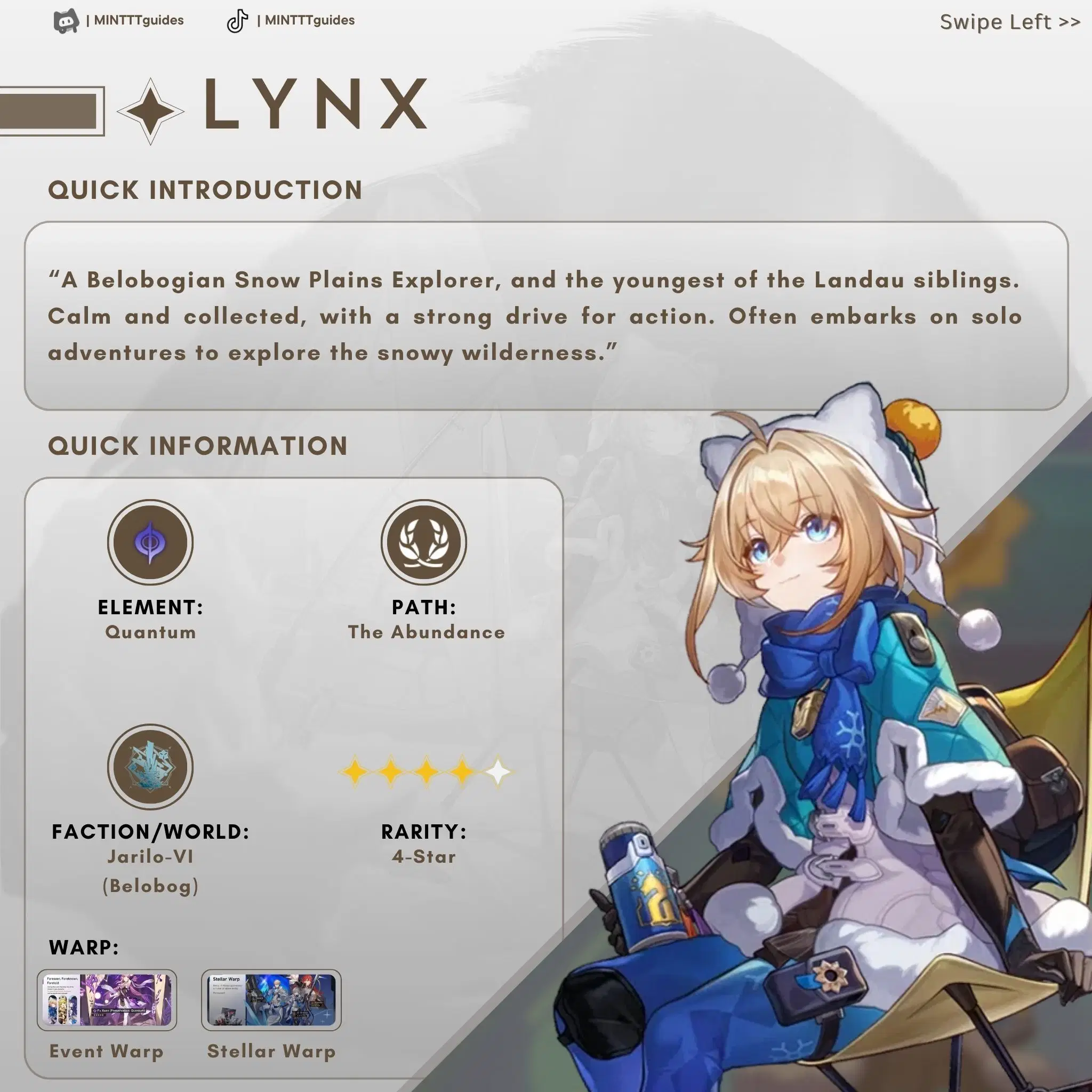 LYNX - BUILD GUIDE (V1.3) | HONKAI: STAR RAIL Honkai: Star Rail | HoYoLAB