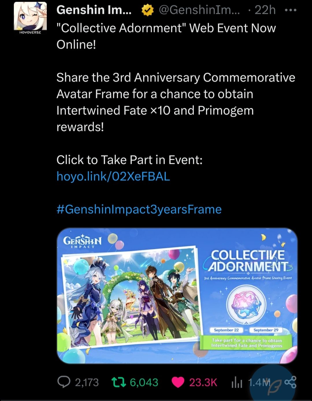 Happy Anniversary 3 10x free fates/160 primogem Guide 😳 (Event link 👇 ...