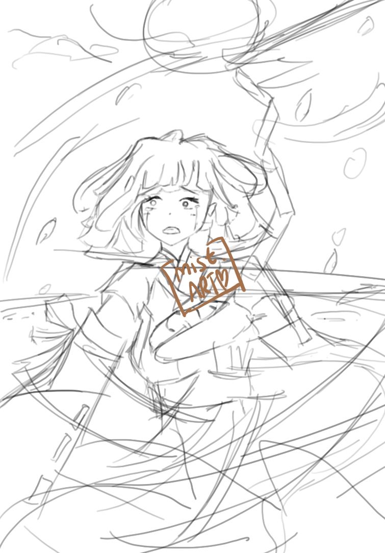 Hanachirusato fanart WIP Genshin Impact | HoYoLAB