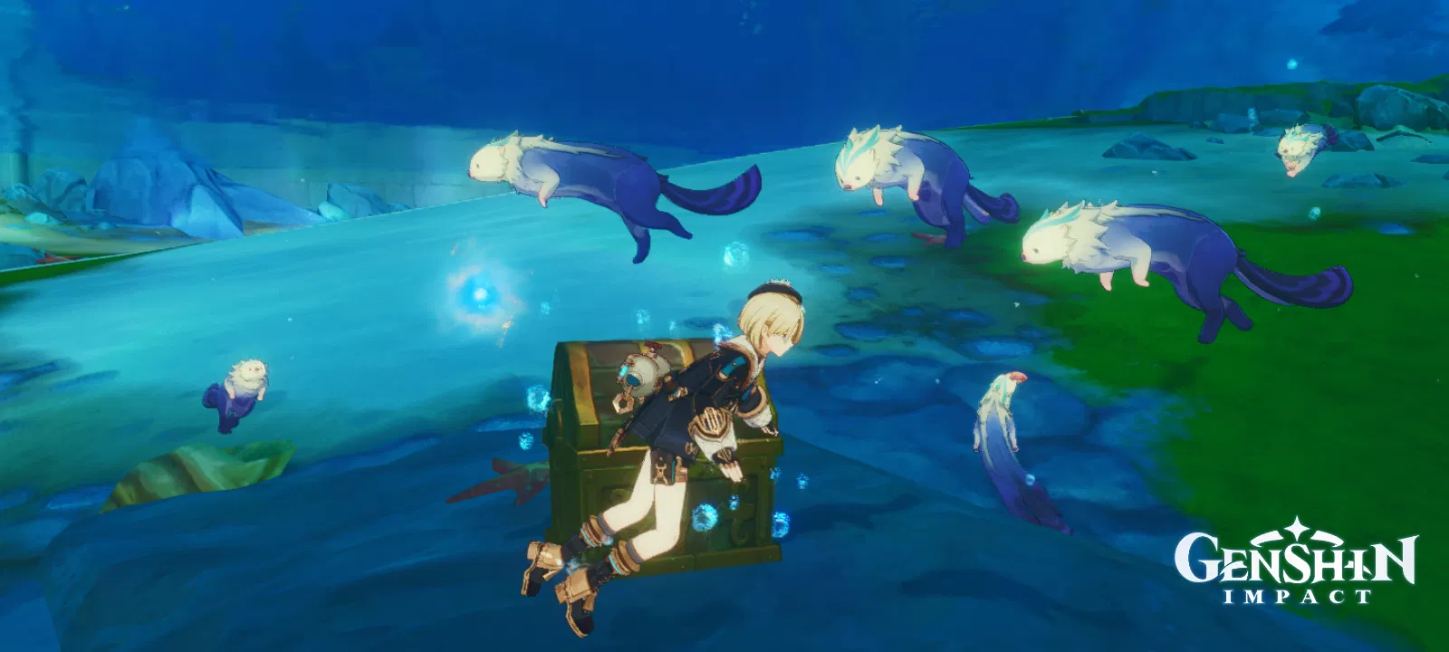 Save 7 Otters for 7 Common Chests and a Precious Chest Reward! Genshin ...