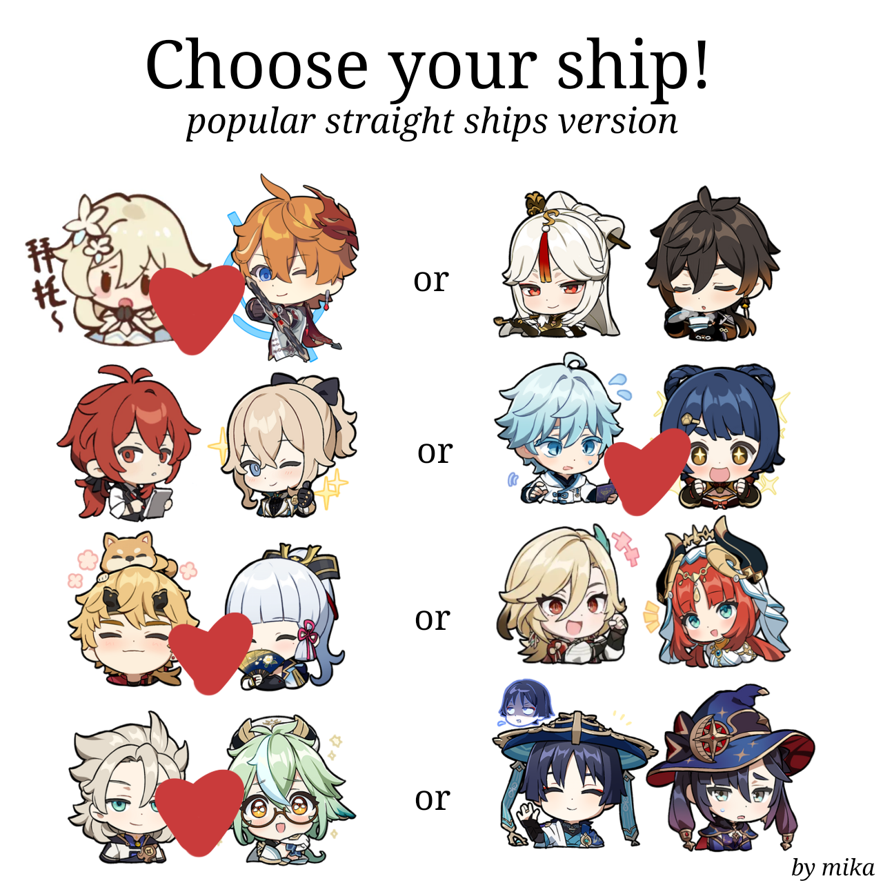 Choose your ships, straight version! Genshin Impact | HoYoLAB