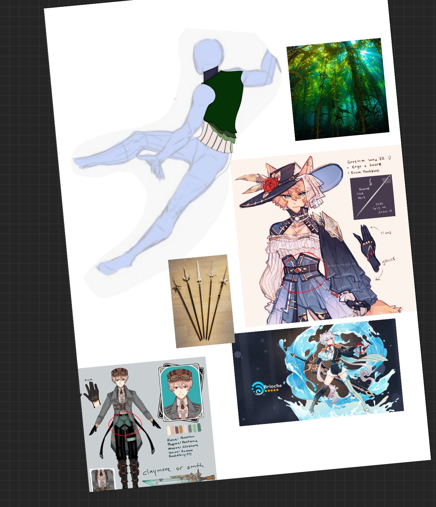 Working on my Fontaine OC 💧🌿 Genshin Impact | HoYoLAB