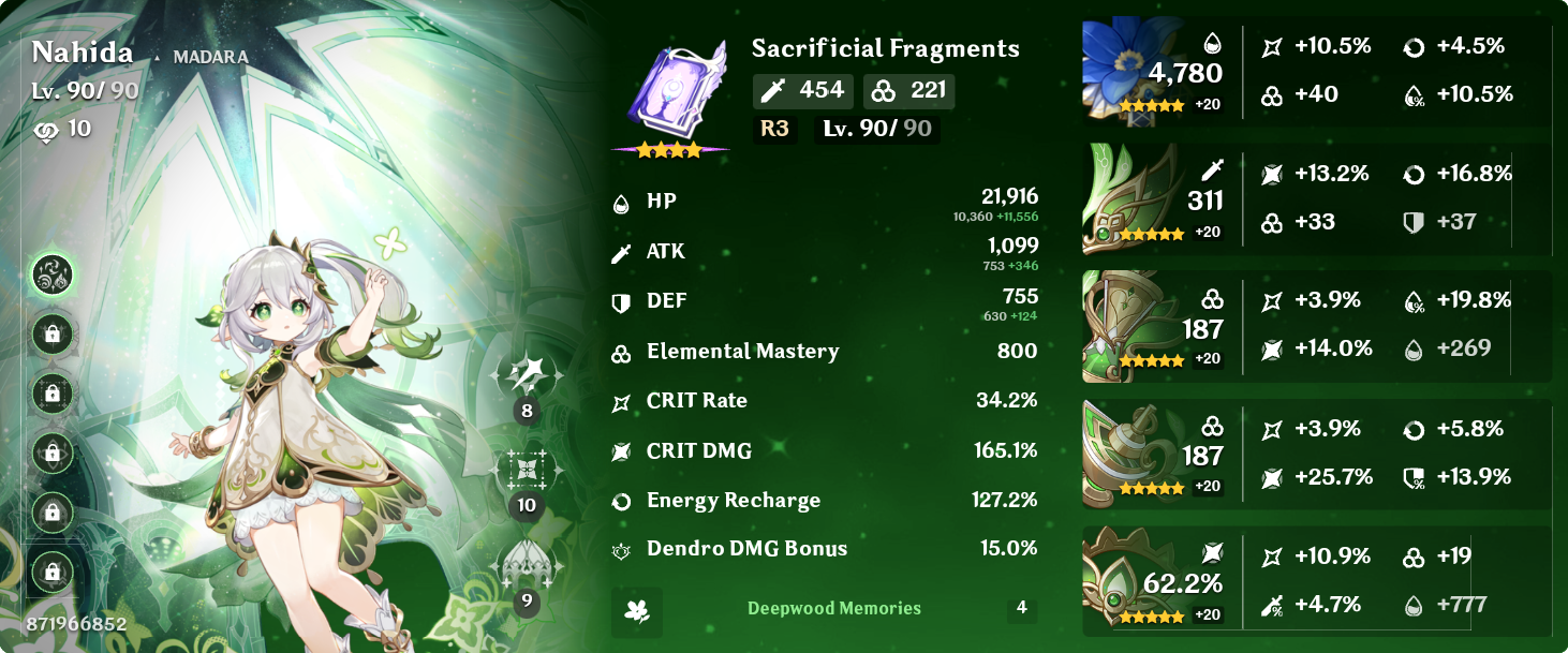 updated NAHIDA build ,now she is on real god lvl 😎 Genshin Impact | HoYoLAB