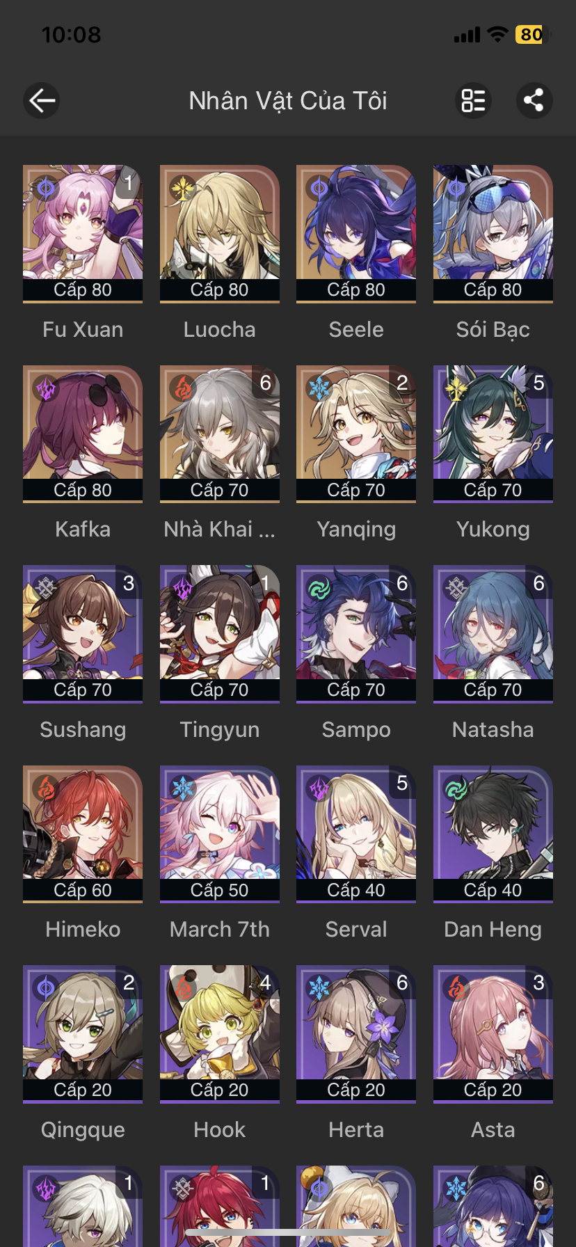 Giúp tui build đội hình để vt qua w5 thảm hoạ côn trùng với🙏🥹🥹🥹 Honkai ...