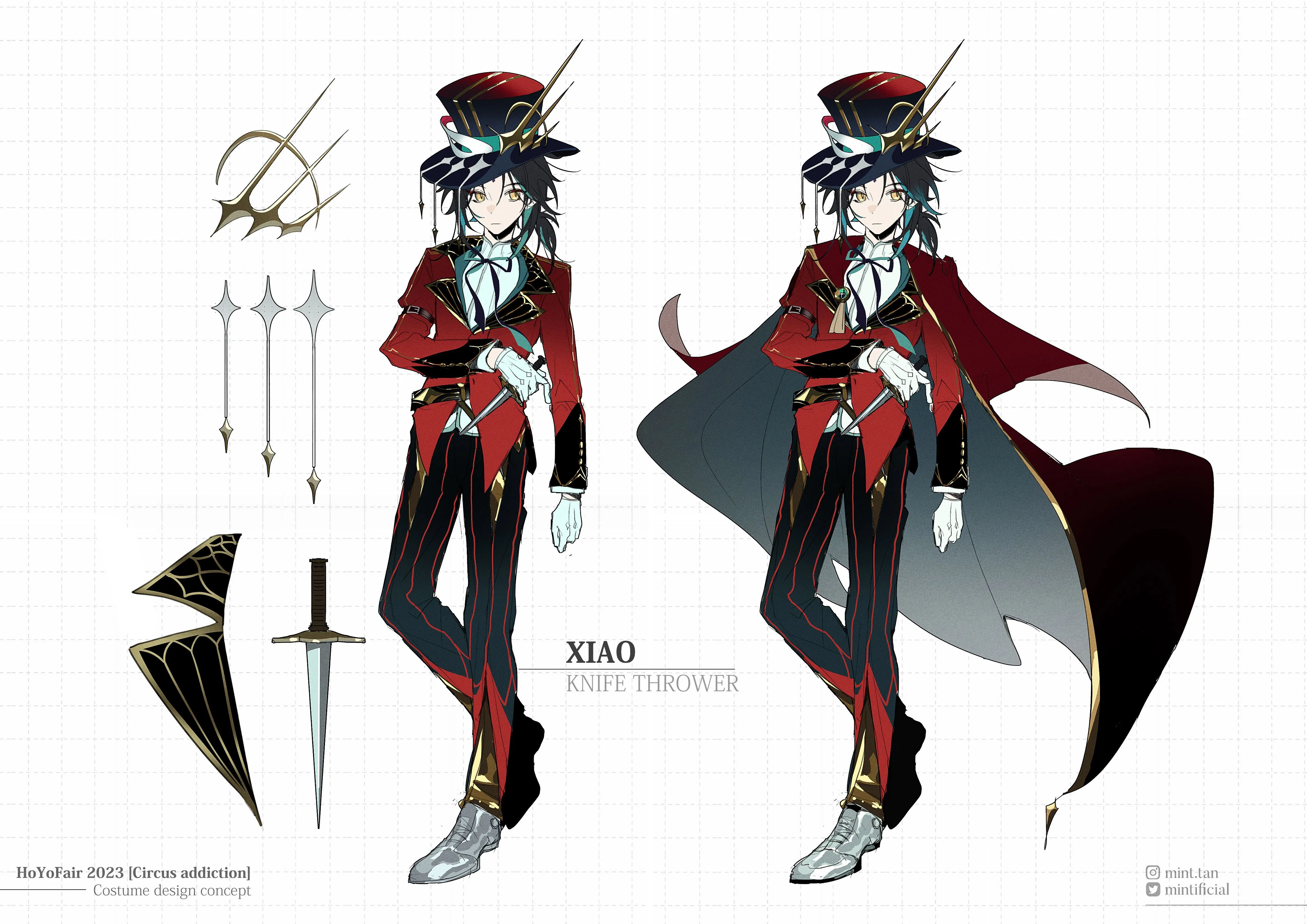 [HoYoFair2023 — Circus addiction] Costume design reference sheets Genshin Impact | HoYoLAB