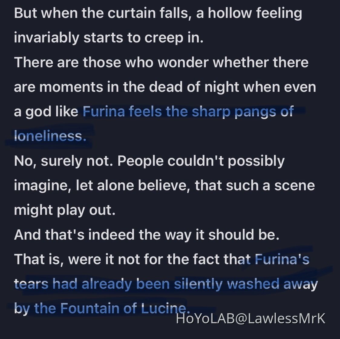 Is that why we hear a crying voice in the Fountain of Lucine? Genshin ...