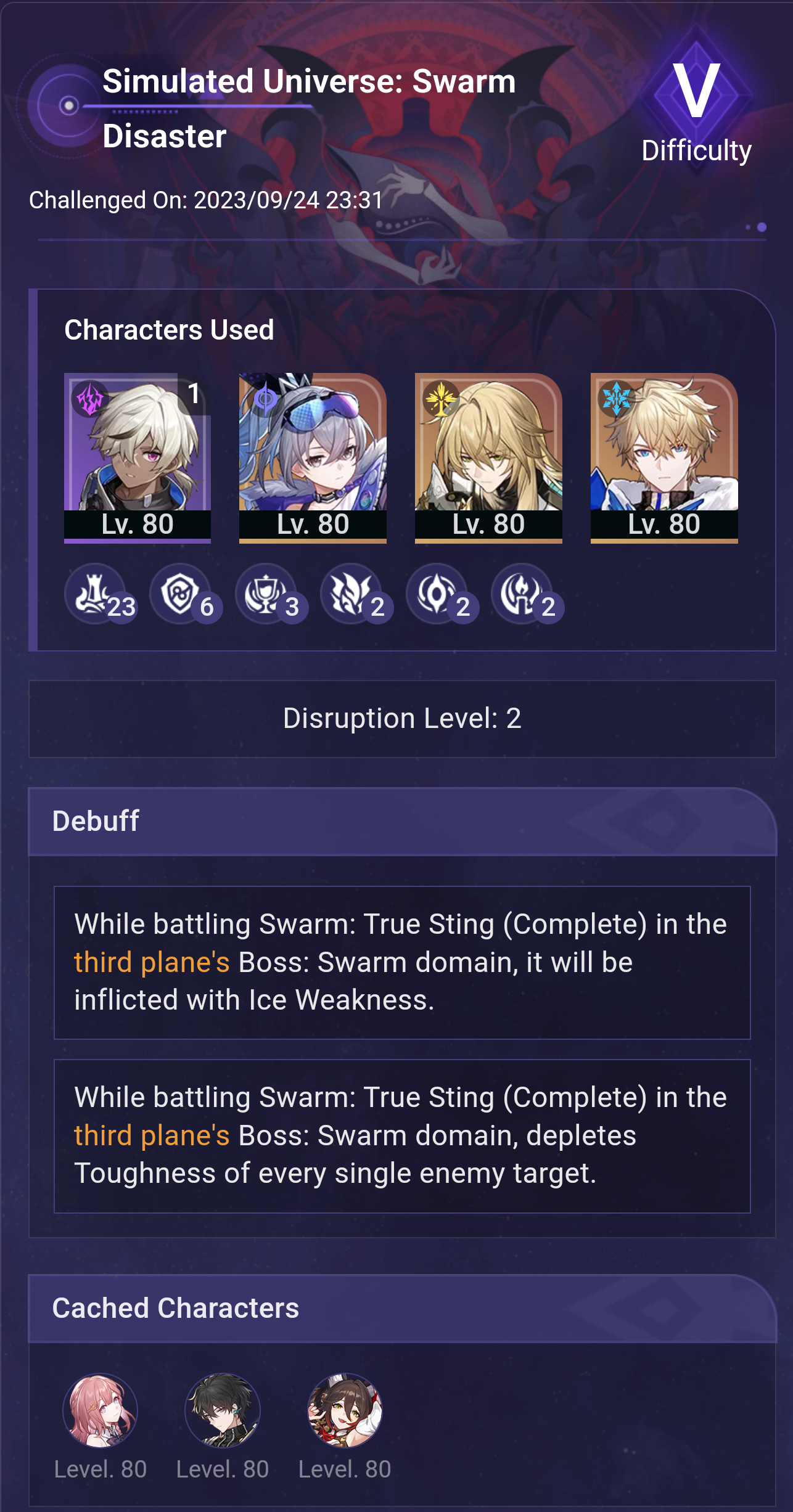 Swarm Disaster Difficulty V Clear - Path of Destruction Honkai: Star Rail | HoYoLAB