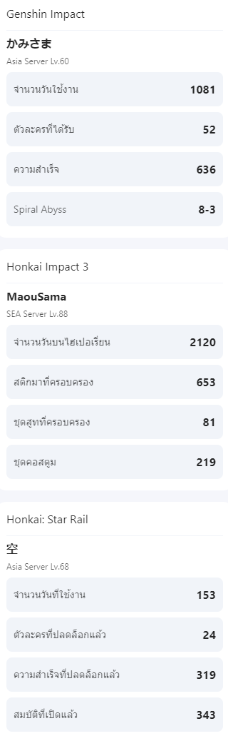 ใครเล่นทุกเกมบ้าง ผมตามmihoyoตั้งแต่Zombiegal Kawaii GGZ HI3 GI จนถึง ...