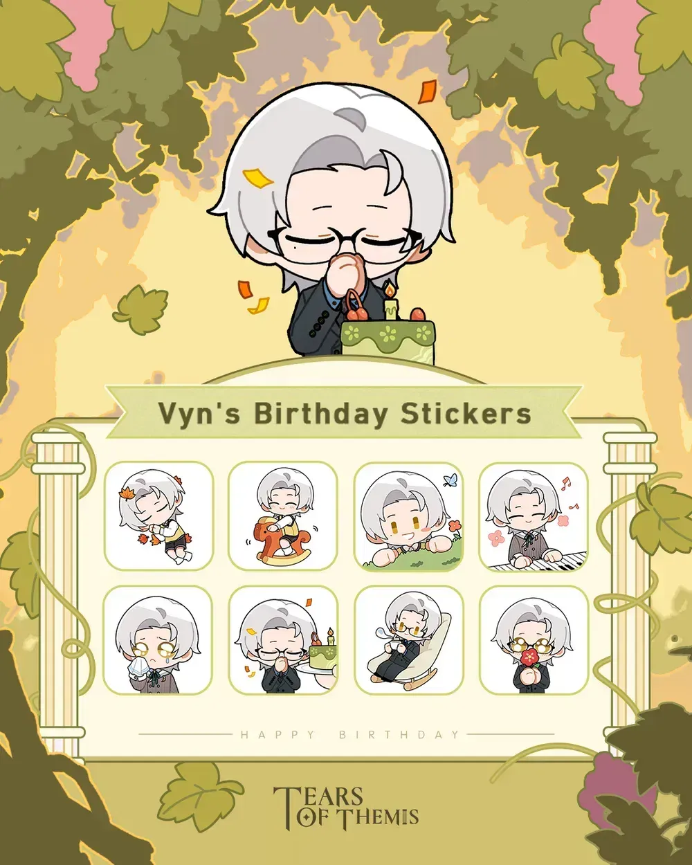 Vyn's Birthday Stickers Tears of Themis | HoYoLAB