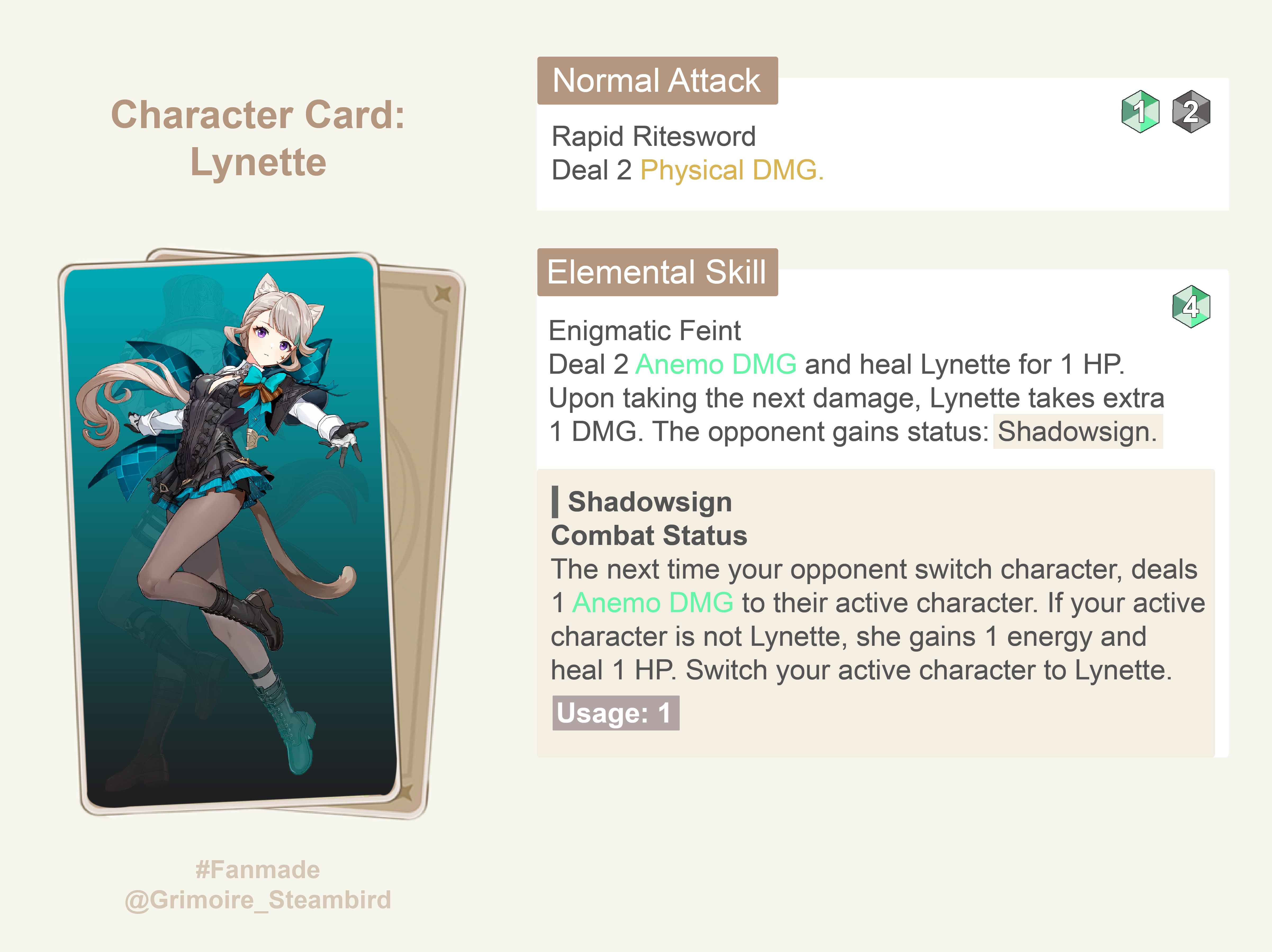 [Fanmade TCG] Cards Creation and New Mechanism for 4.1 Genshin Impact ...
