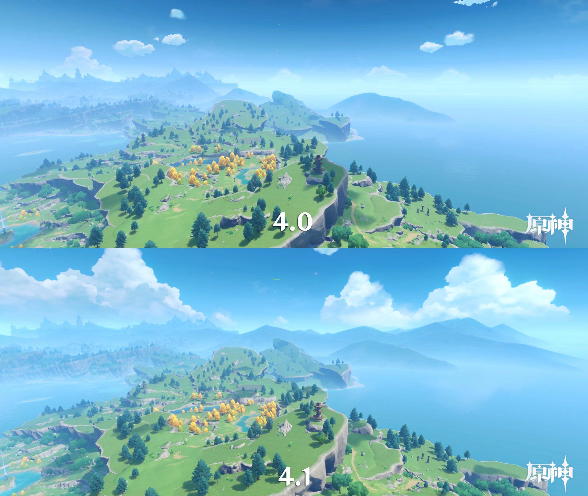 Northern Mondstadt and Perished Natlan! Ver 4.1 vs 4.0 comparison ...
