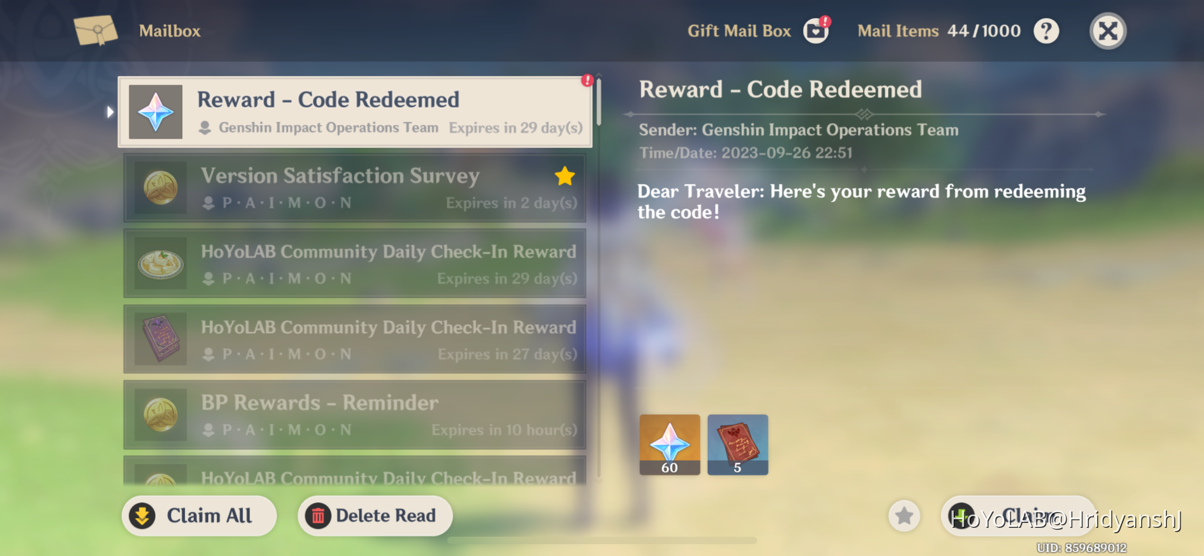 New 60 primogems code | 4.1 | Primogems code | redeem code Genshin ...